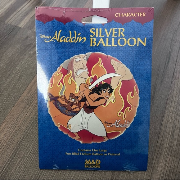 Party Supplies | Vintage Disneys Aladdin Silver Balloon Aladdinjafarabu ...